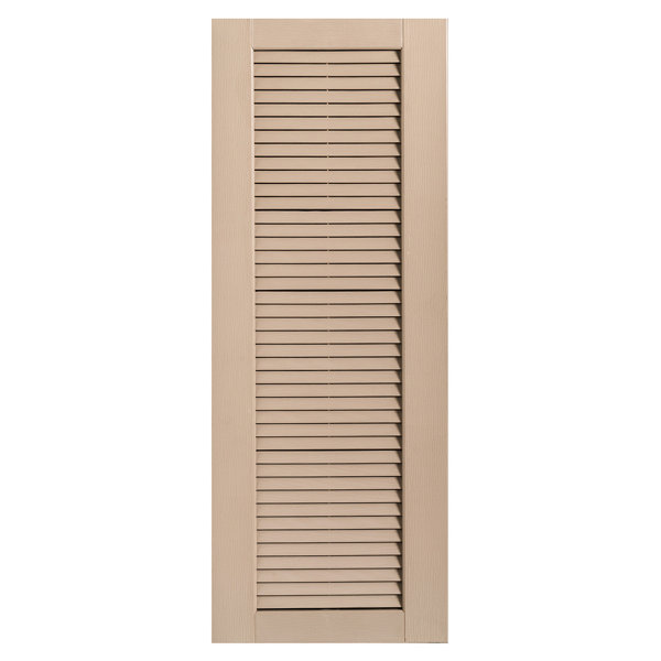 Alpha Shutters Straight Top Full-style Open Louver Shutters Pair ...