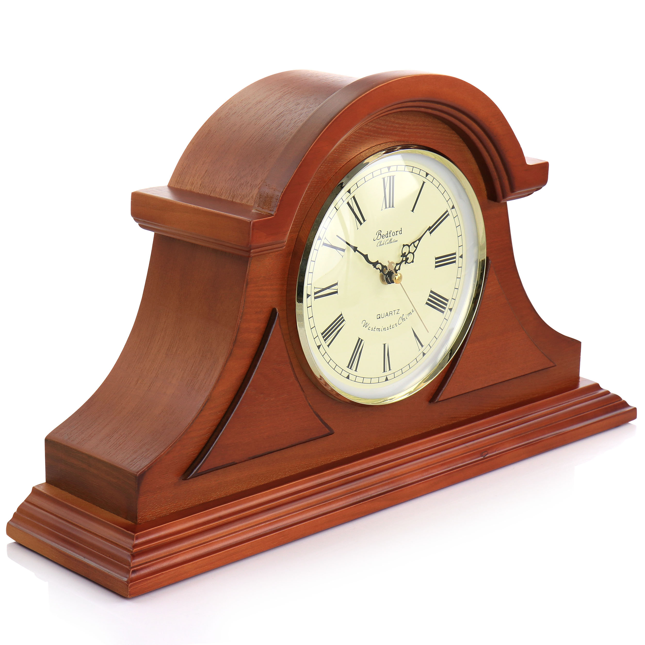 Canora Grey Analog Oak Solid Wood Quartz Tabletop Clock | Wayfair