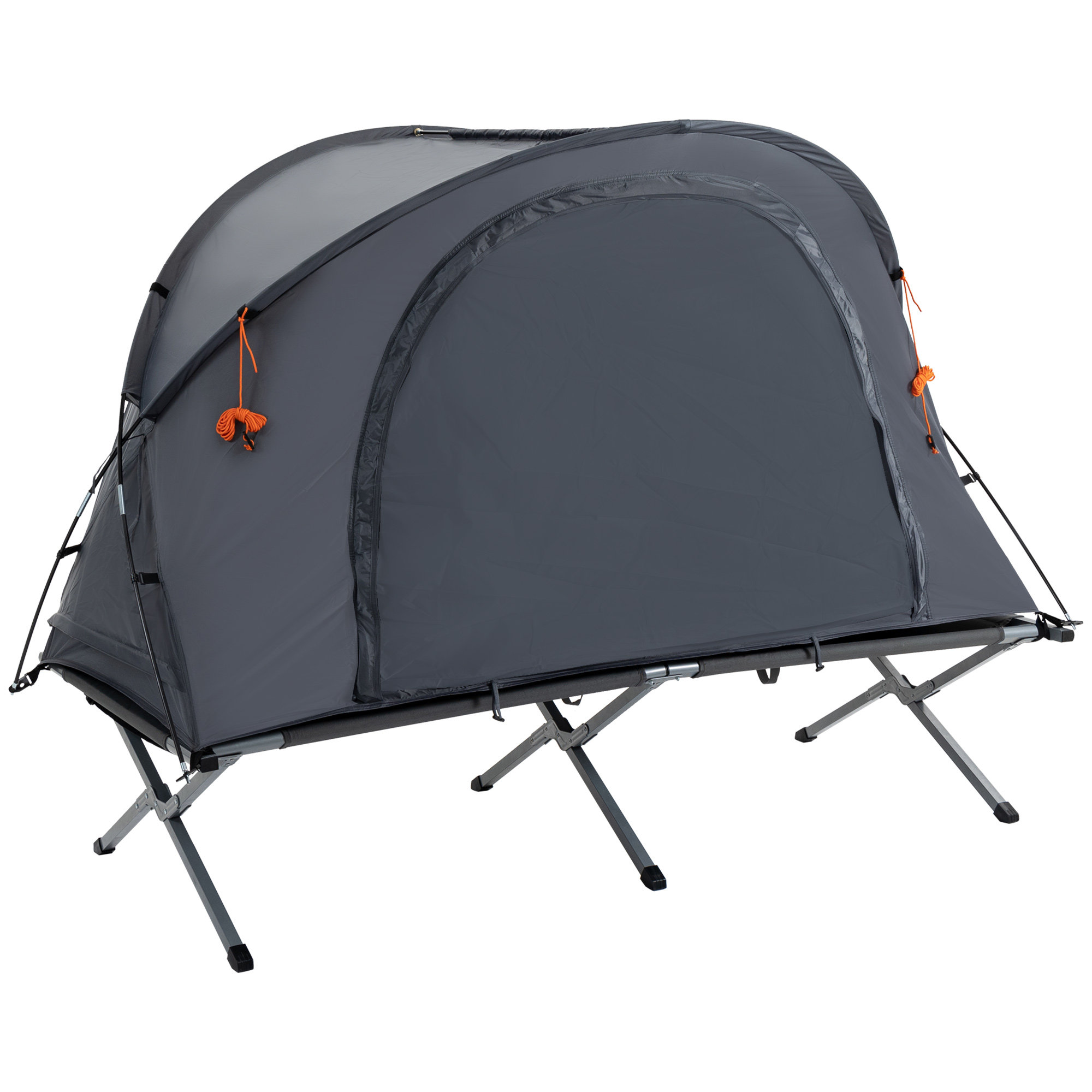 Outsunny Camping Tent Cot, All In One Folding Tent Combo, Portable Off ...