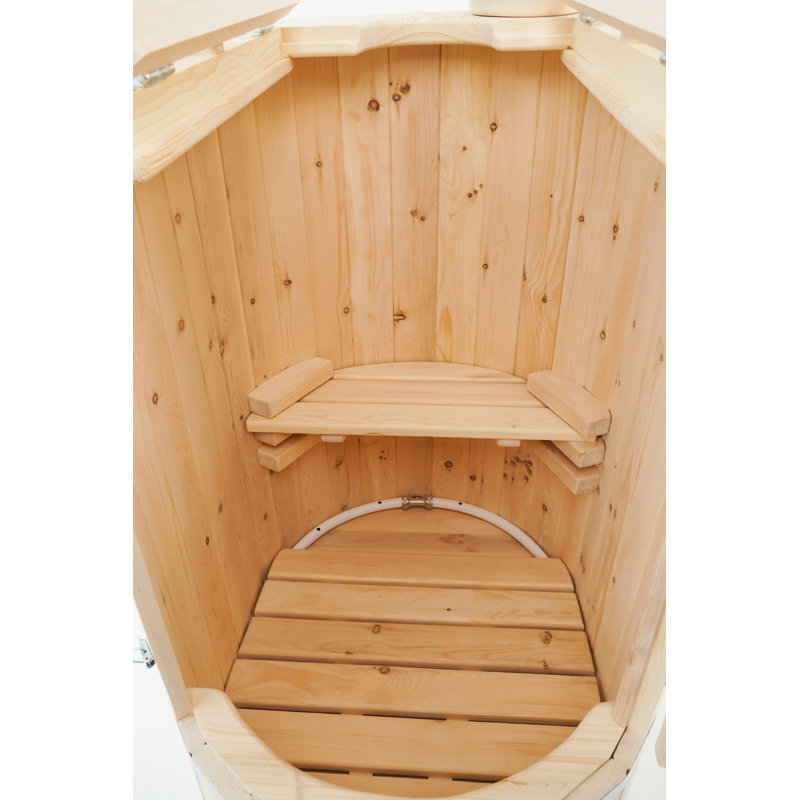 RebirthPRO Single Person Indoor Traditional Steam Sauna in Cedar | Wayfair