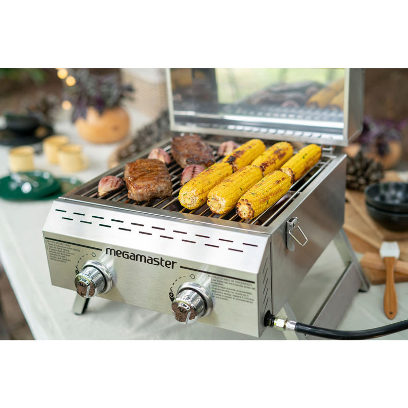 Megamaster 2 Burner Tabletop Gas Grill & Reviews | Wayfair