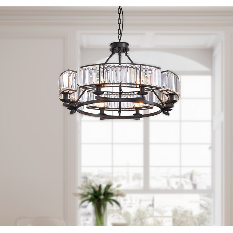 House of Hampton® Ferster 8 - Light Dimmable LED Geometric Chandelier ...