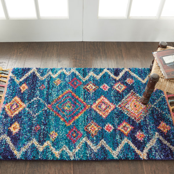 Dakota Fields Arturas Performance Blue/Purple Rug | Wayfair