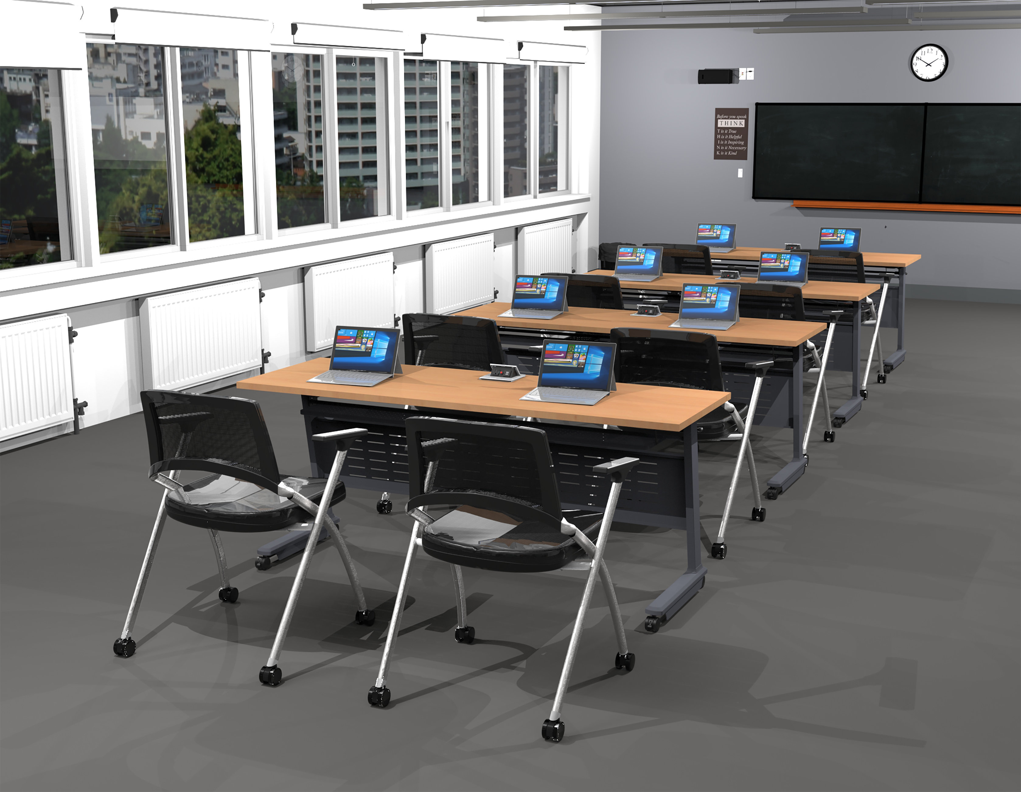 Inbox Zero Beniamino 8 Person Training Meeting Seminar Tables with ...