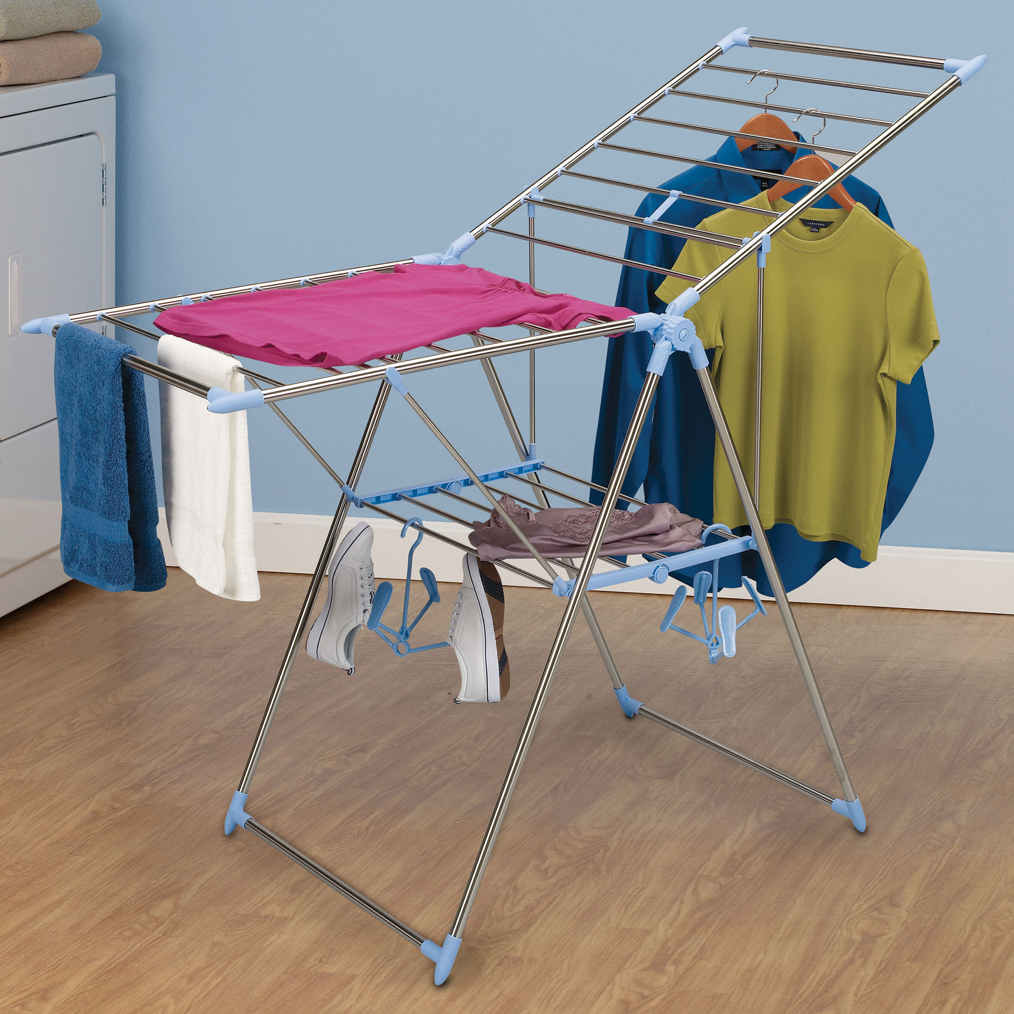Rebrilliant Stainless Steel Free-Standing Drying Rack | Wayfair