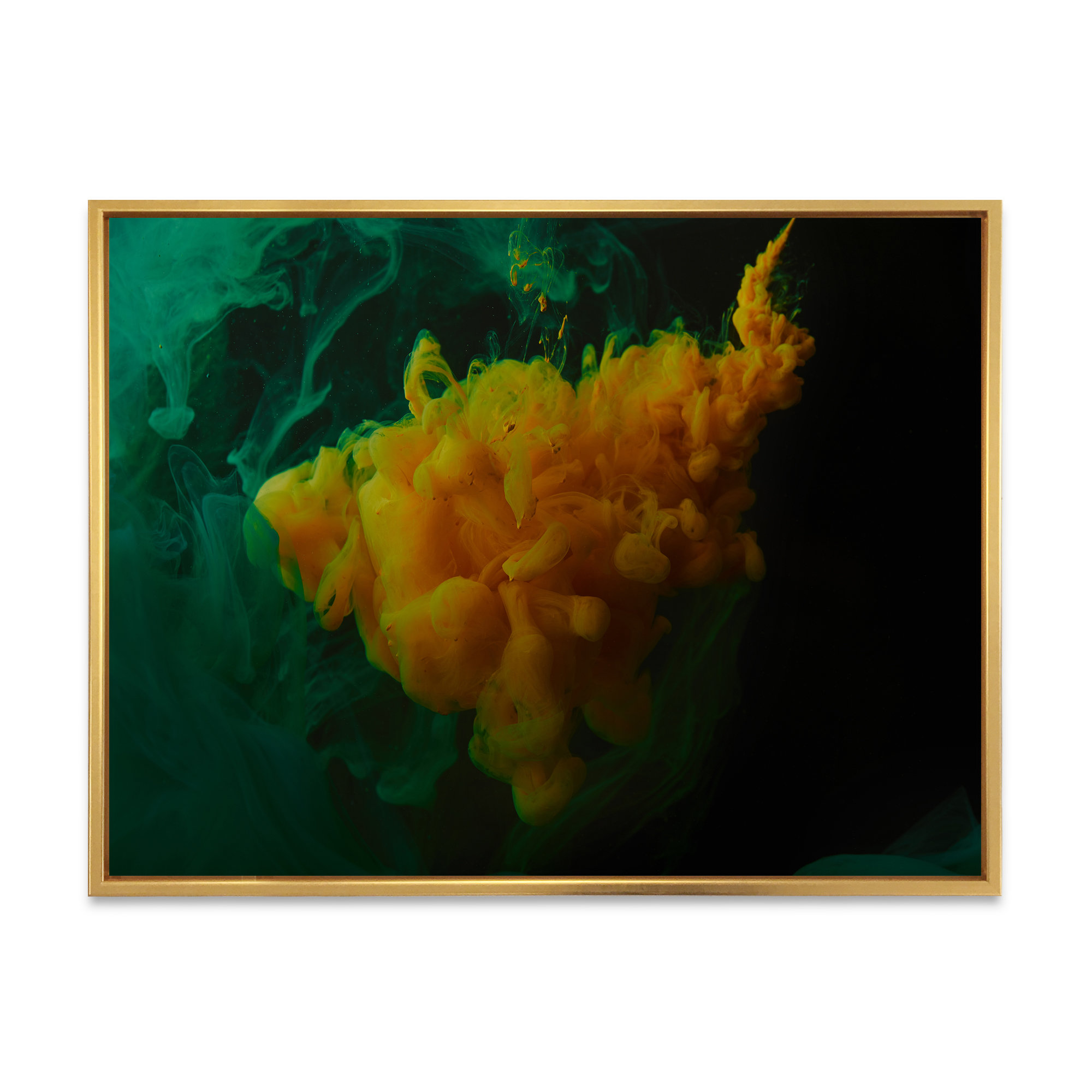 Wrought Studio Yellow And Green Mixed Liquid Ink Yellow And Green Mixed ...