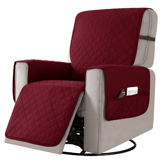 Red Barrel Studio® Reversible Comfort Box Cushion Recliner Slipcover ...
