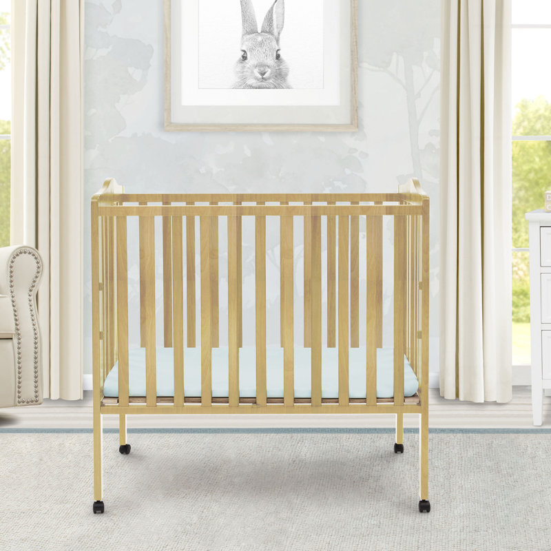 Delta Children Folding Mini Portable Crib with Mattress & Reviews | Wayfair