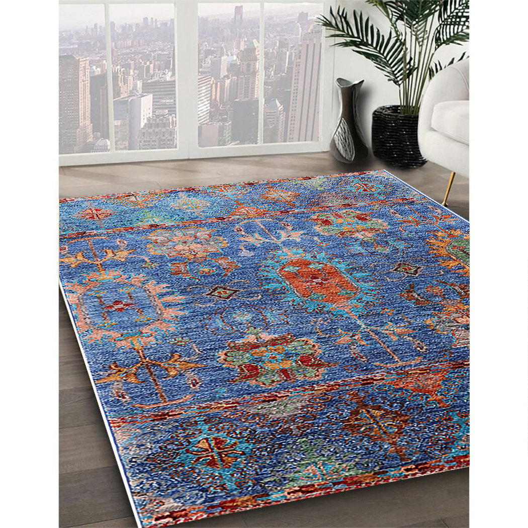 Bungalow Rose Blue/Red Rug | Wayfair