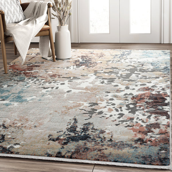 17 Stories Rian Abstract Brown Area Rug & Reviews | Wayfair
