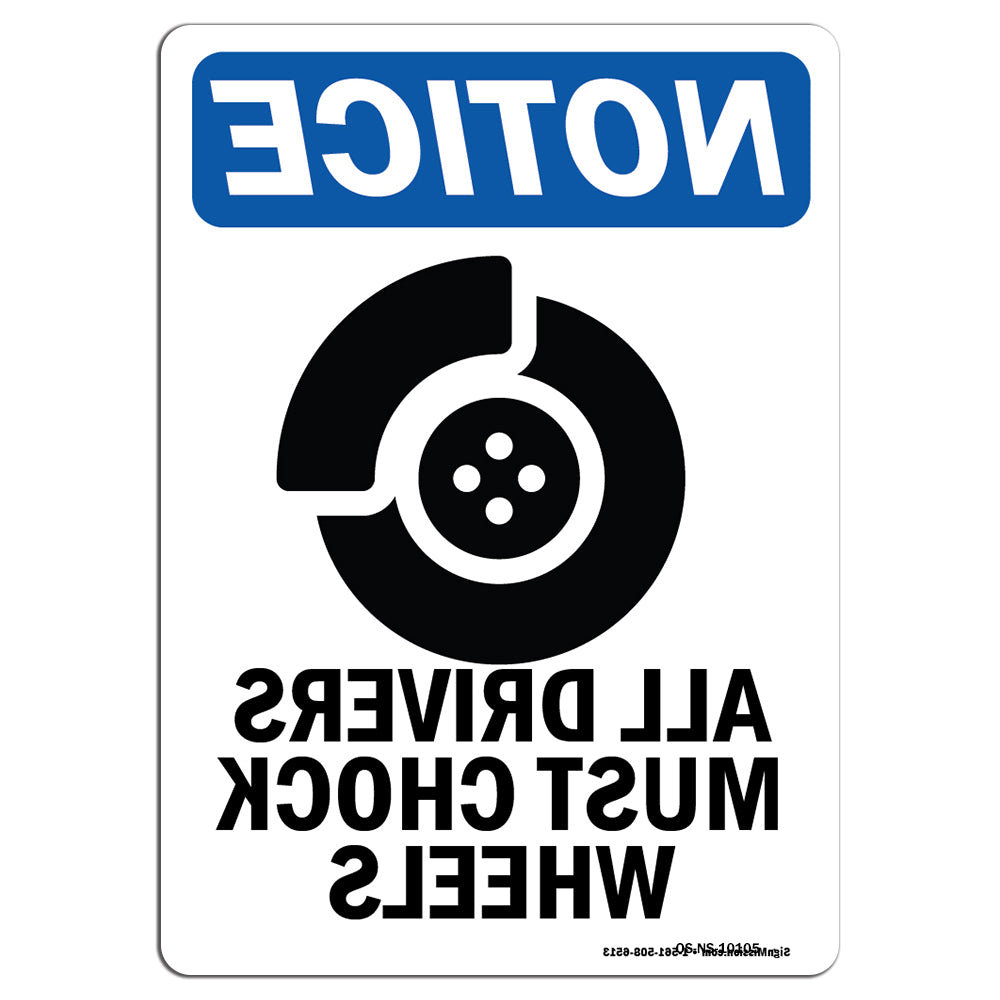 SignMission Osha Notice All Drivers Sign with Symbol | Wayfair