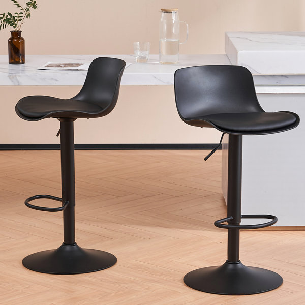 George Oliver Harjyot Modern Swivel Adjustable Height Bar Stool with ...