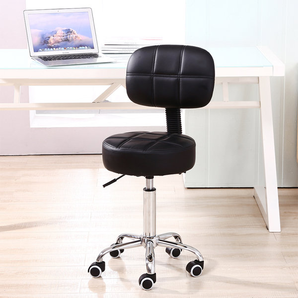 Inbox Zero Round Rolling Height Adjustable Lab Stool & Reviews | Wayfair