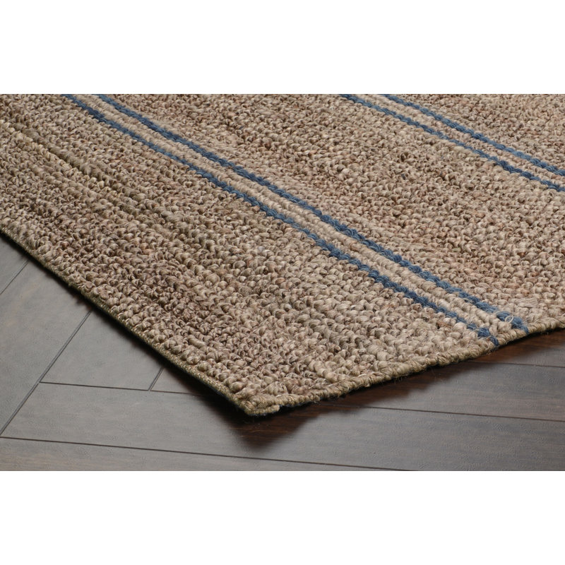 Birch Lane™ Beamond Handmade Flatweave Jute/Sisal Brown/Blue Rug | Wayfair
