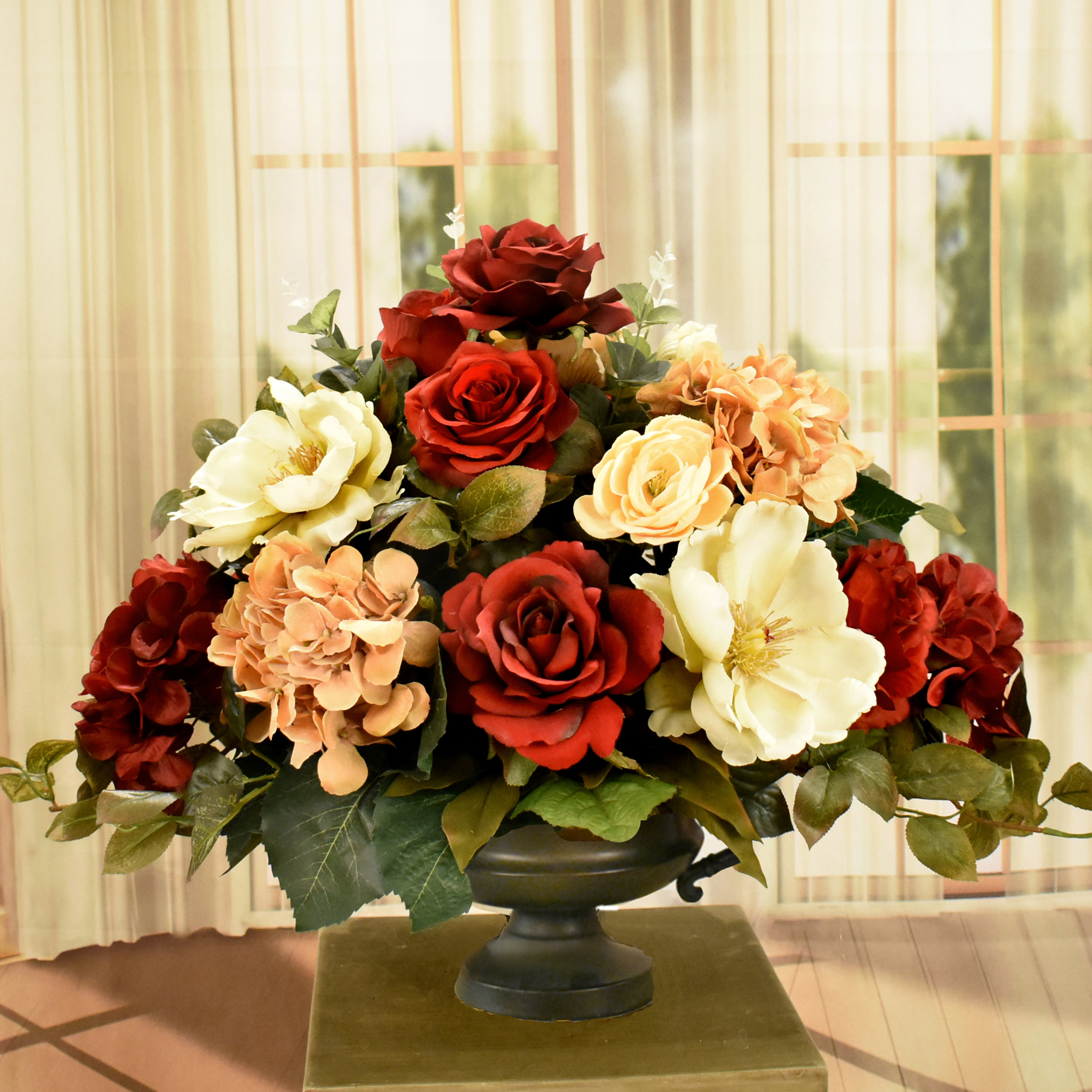 Floral Home Decor Mixed Centerpiece in Decorative Vase & Reviews | Wayfair