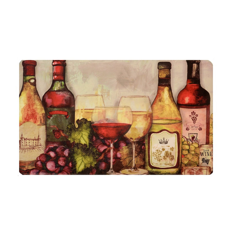 Fleur De Lis Living Daventry Good Wine Kitchen Mat & Reviews | Wayfair