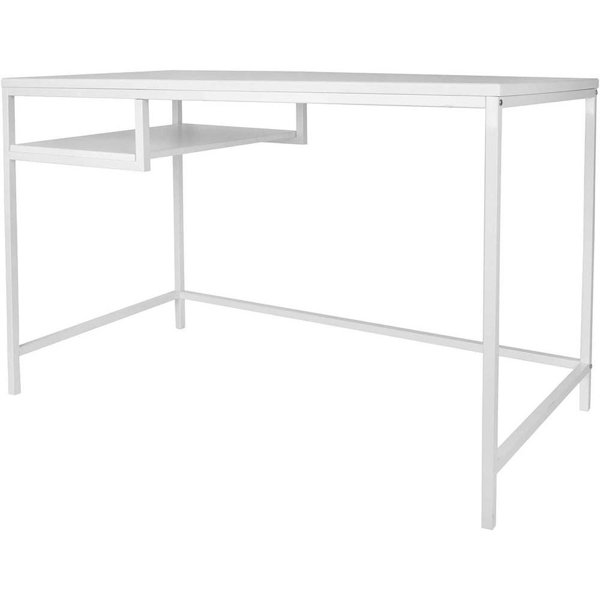 Ebern Designs White Fushion Wood And Metal Desk | Wayfair.co.uk