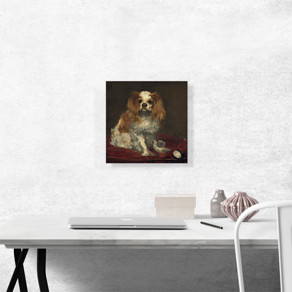 ARTCANVAS A King Charles Spaniel 1866 by Edouard Manet - Wrapped Canvas ...