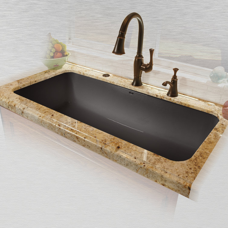 CECO Vilano 19.5'' W Single Bowl Cast Iron Undermount Kitchen Sink ...