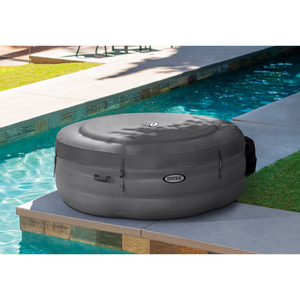 Intex Simple Spa 100-Jet Inflatable Hot Tub with Filter Pump and Cover ...