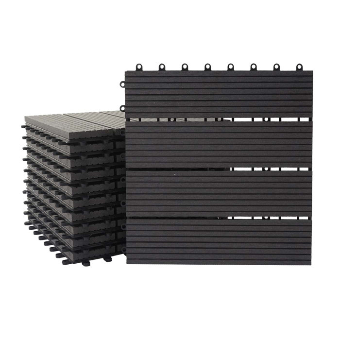 Symple Stuff 30 x 30cm Wood Effect Mosaic Tile in Grey/Brown/Blue ...