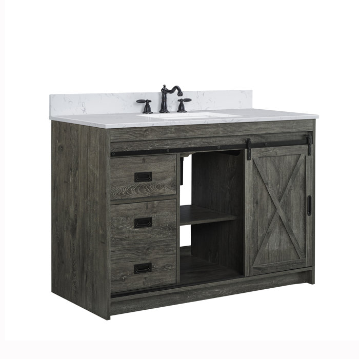Sand & Stable Jillian 48'' Free-standing Single Bathroom Vanity with ...