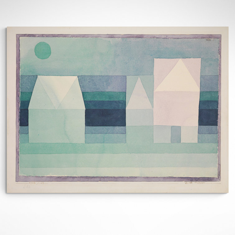 Metro Lane Three Houses by Paul Klee - Wrapped Canvas Art Prints ...
