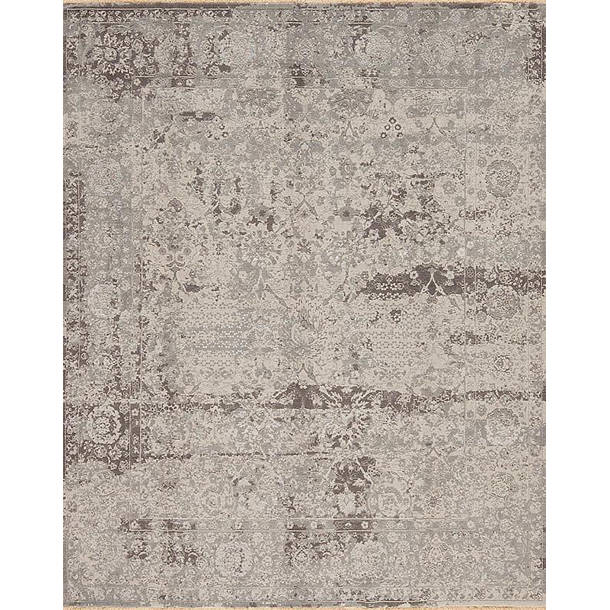 Samad Rugs Nirvana Couture Silk Damask Area Rug in Silver/Gold | Perigold