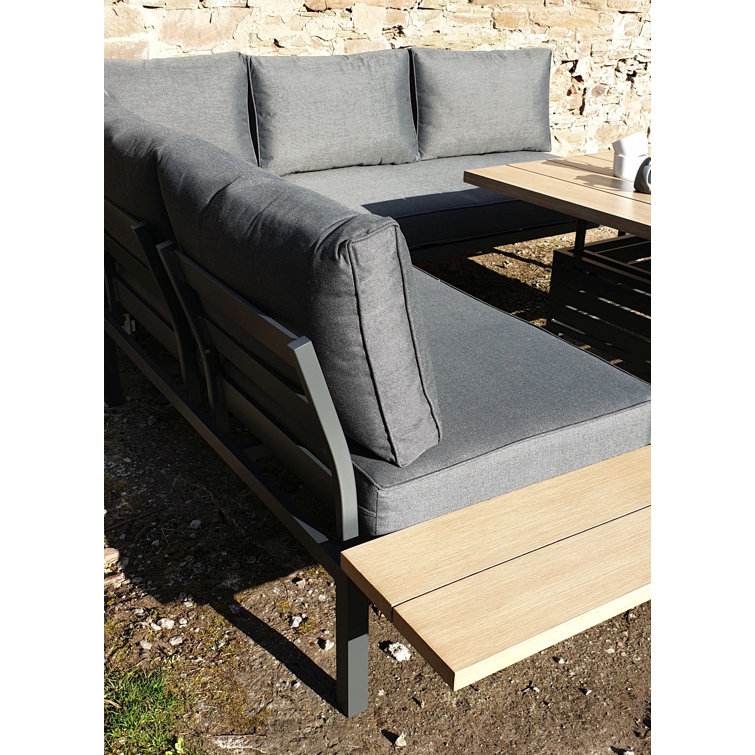 Dakota Fields Harlyn Metal 7 - Person Seating Group with Cushions ...