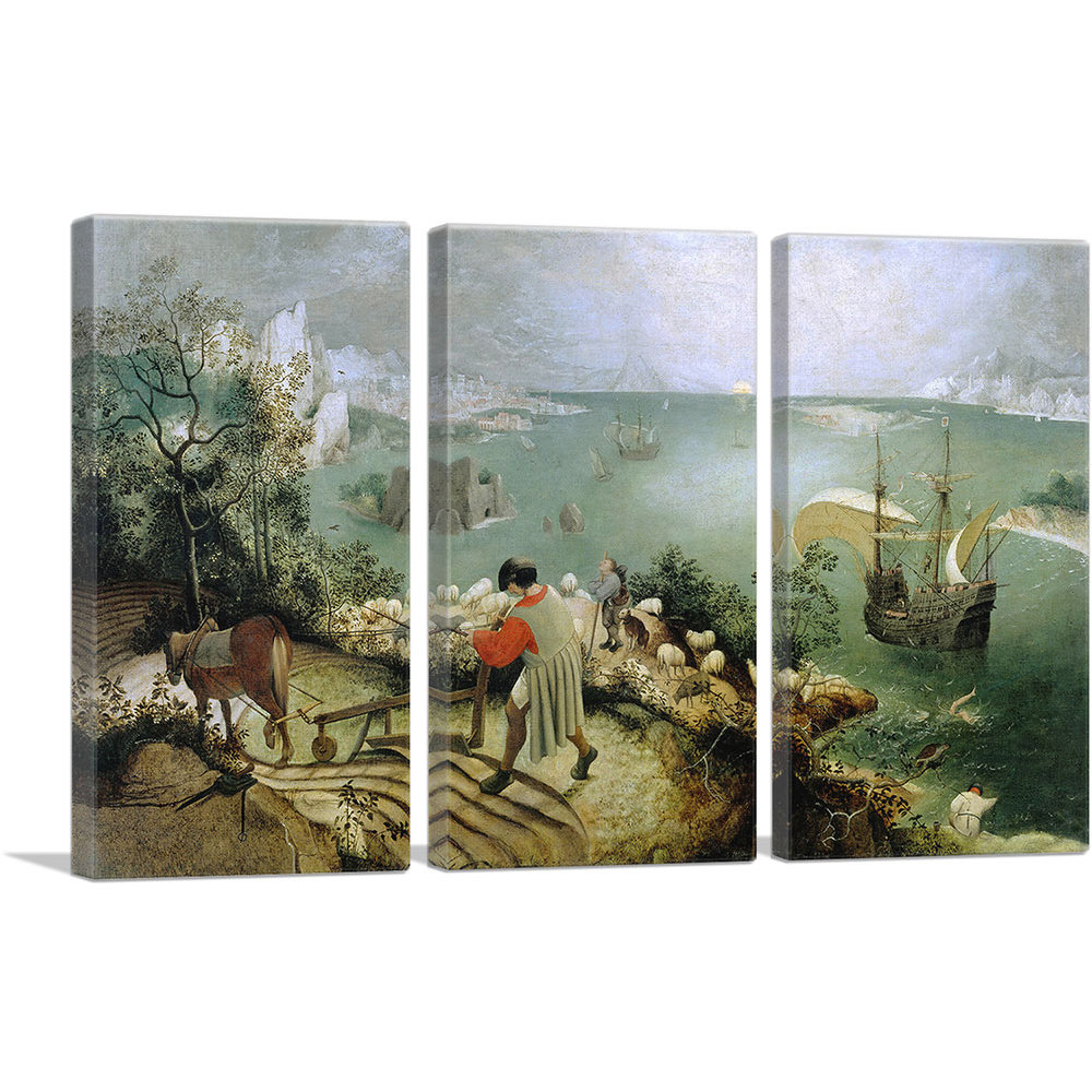 ARTCANVAS Landscape With The Fall Of Icarus 1555 by Pieter Bruegel The ...