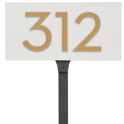 Montague Metal Products Floating 1-Line Lawn Address Sign & Reviews ...