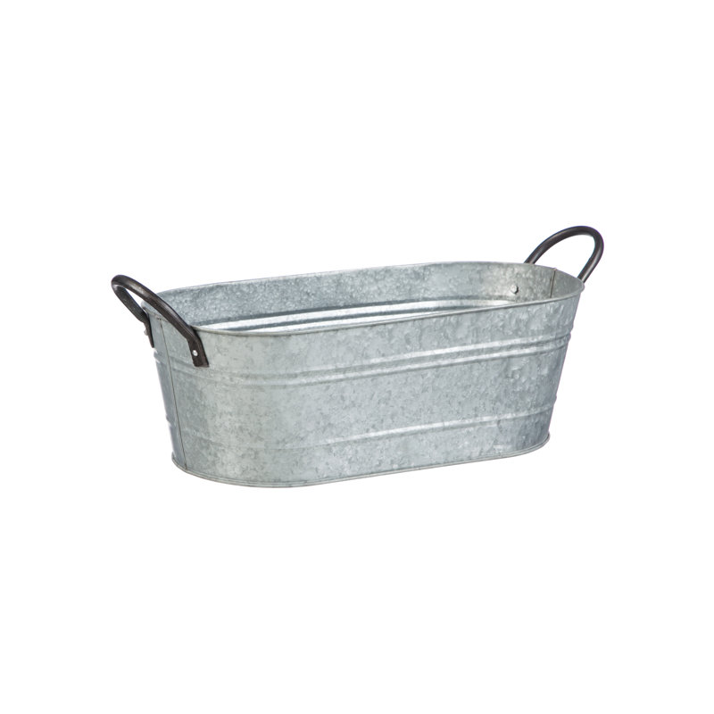 Gracie Oaks 2 Piece Galvanized Metal Bucket Set & Reviews | Wayfair