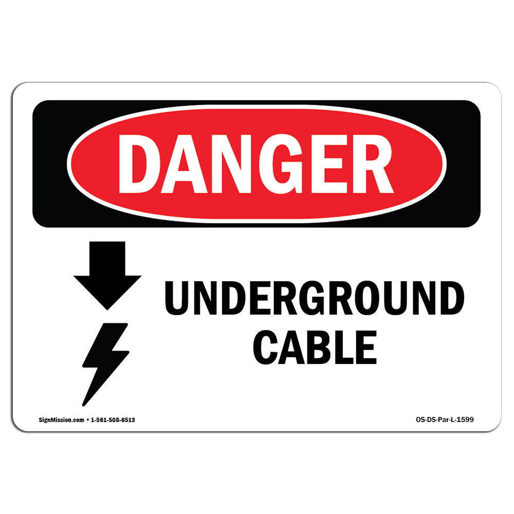 SignMission OSHA Danger Underground Cable Sign | Wayfair