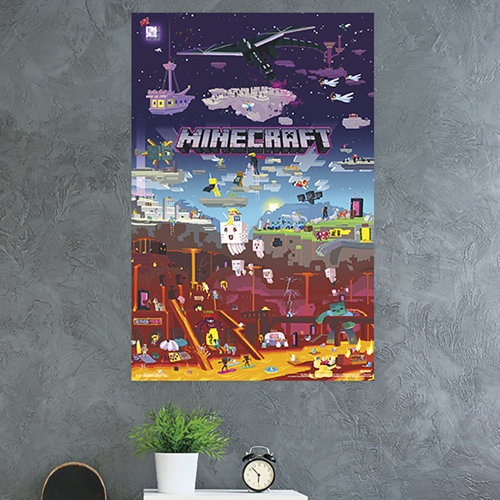 Trends International Minecraft - World Paper Print | Wayfair