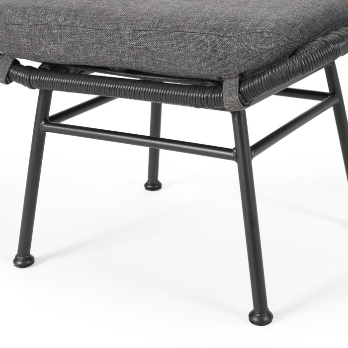 Wade Logan® Ingle Outdoor Ottoman with Cushion & Reviews | Wayfair