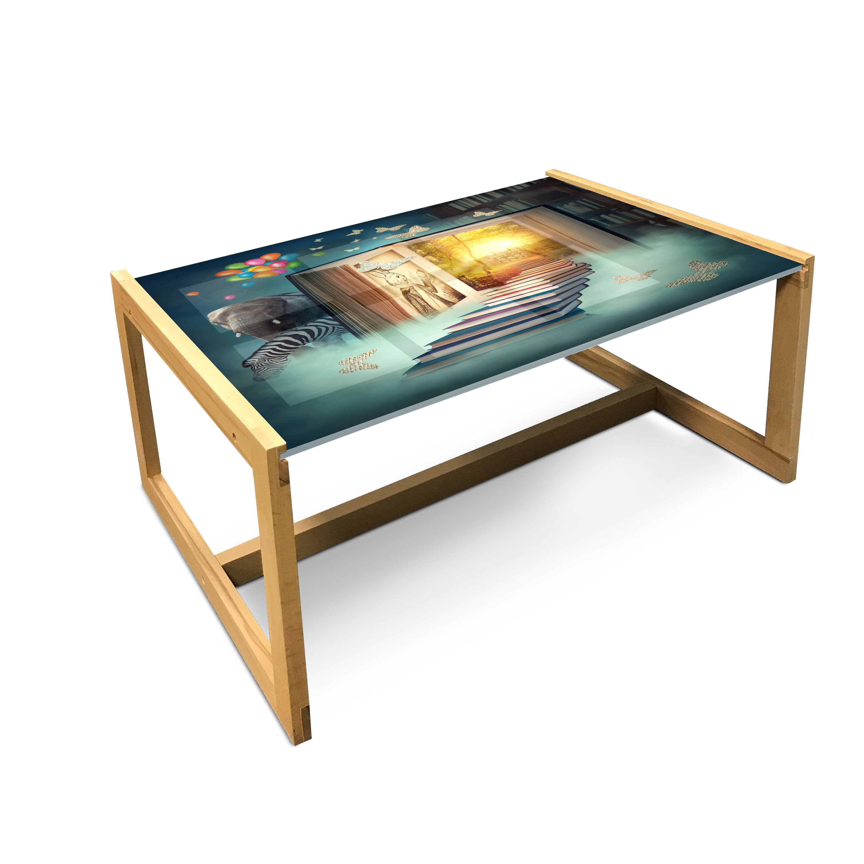 East Urban Home Fantasy Coffee Table, Upstairs To Magic Book Forest ...