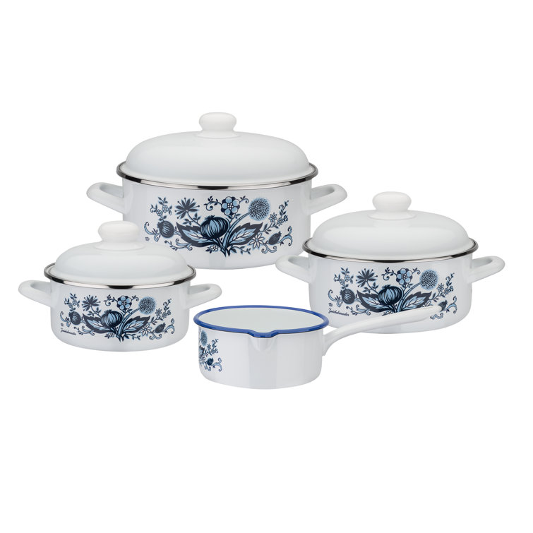 GSW Emaille 7 Piece Stainless Steel Cookware Set & Reviews | Wayfair.co.uk