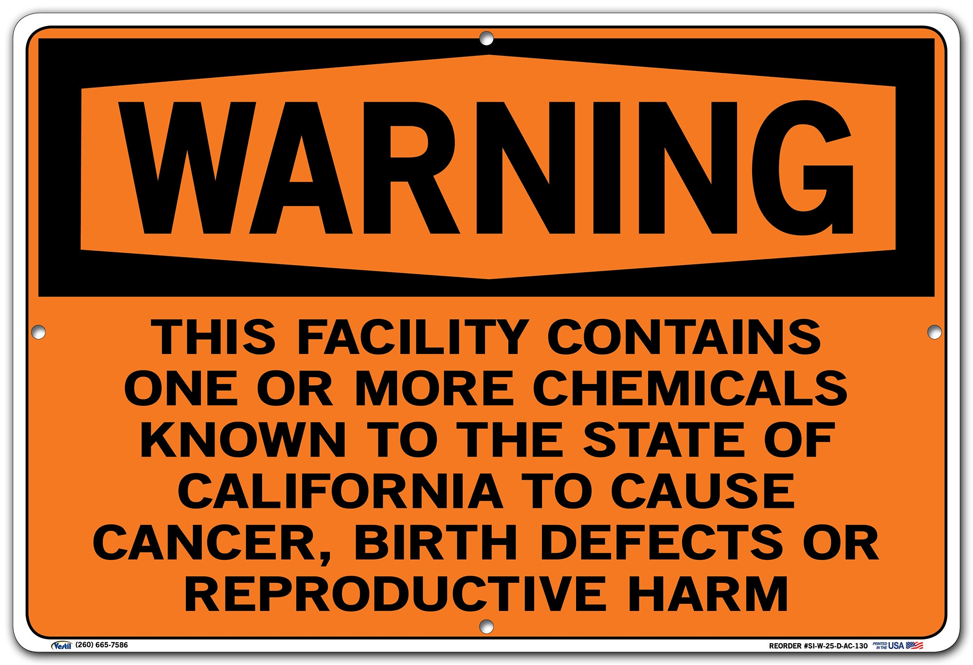 Vestil This Facility Contains One or More Chemicals Cause Cancer, Birth ...