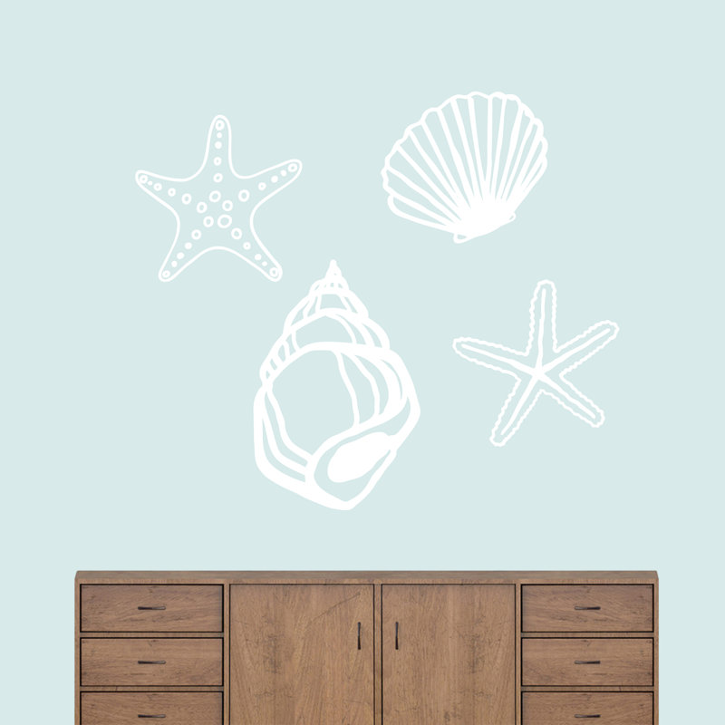 Highland Dunes Seashells Wall Decal | Wayfair