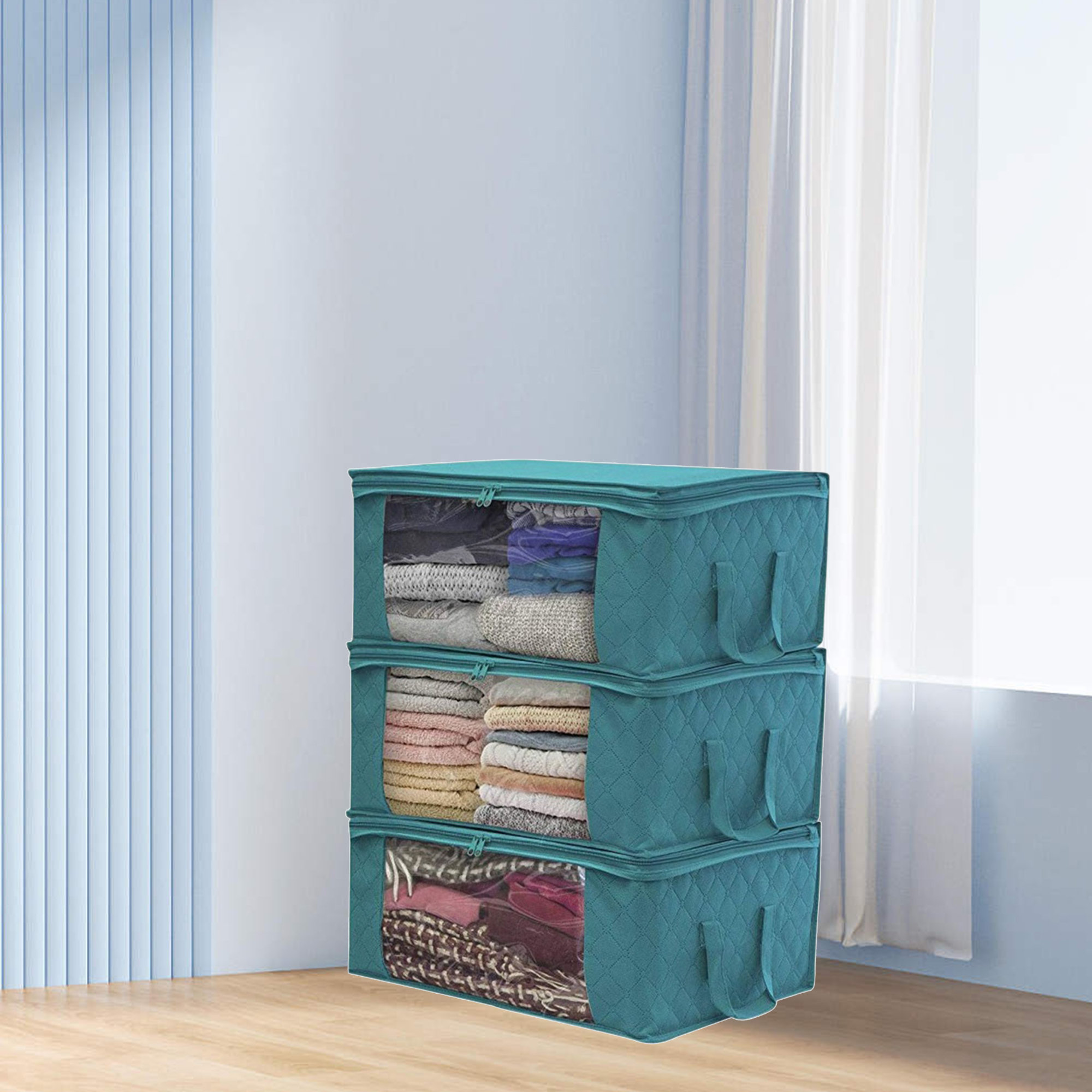 Ebern Designs Fabric Storage Box Set & Reviews | Wayfair