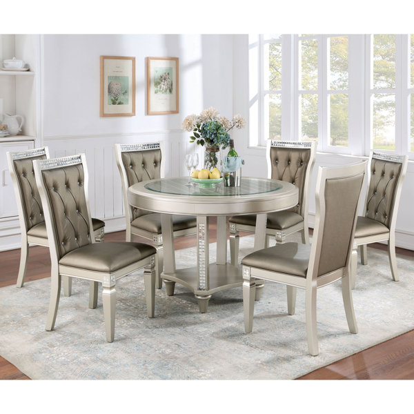 7-piece-round-dining-table-set | Wayfair