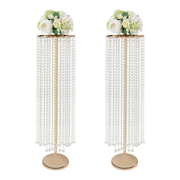 FUNTEN Crystal Flower Stand Wedding Centerpiece (Set Of 2) | Wayfair