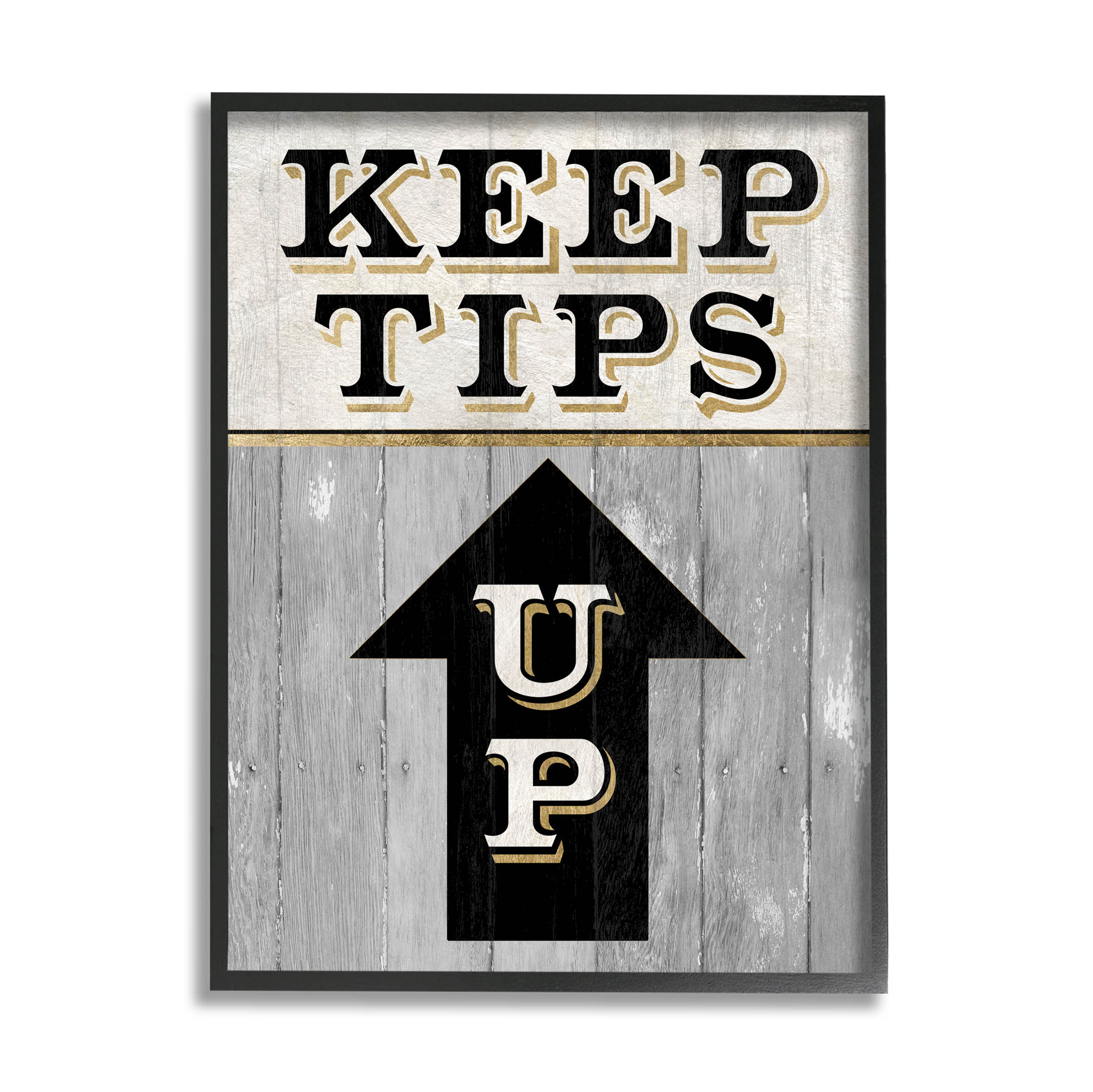 Stupell Industries Keep Tips Up Skiing Sign by Livi Finn - Textual Art ...