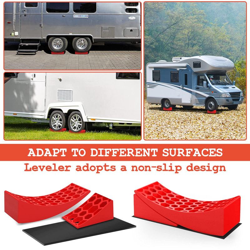 TISLC Camper Leveler, RV Leveling Ramp Blocks Kit | Wayfair