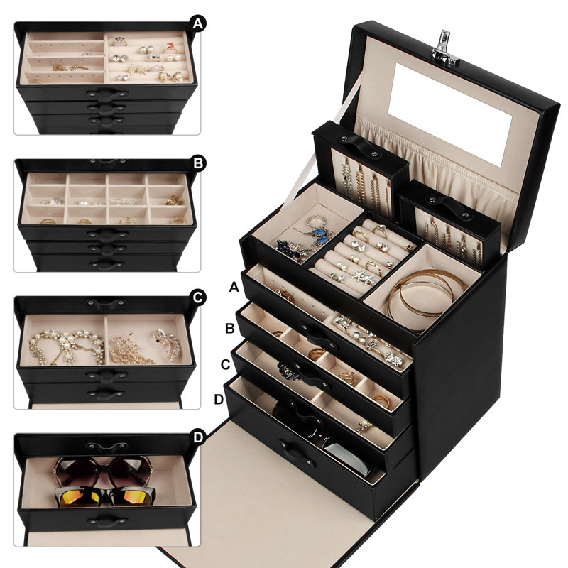 Homde Fully Locking Jewelry Box & Reviews | Wayfair