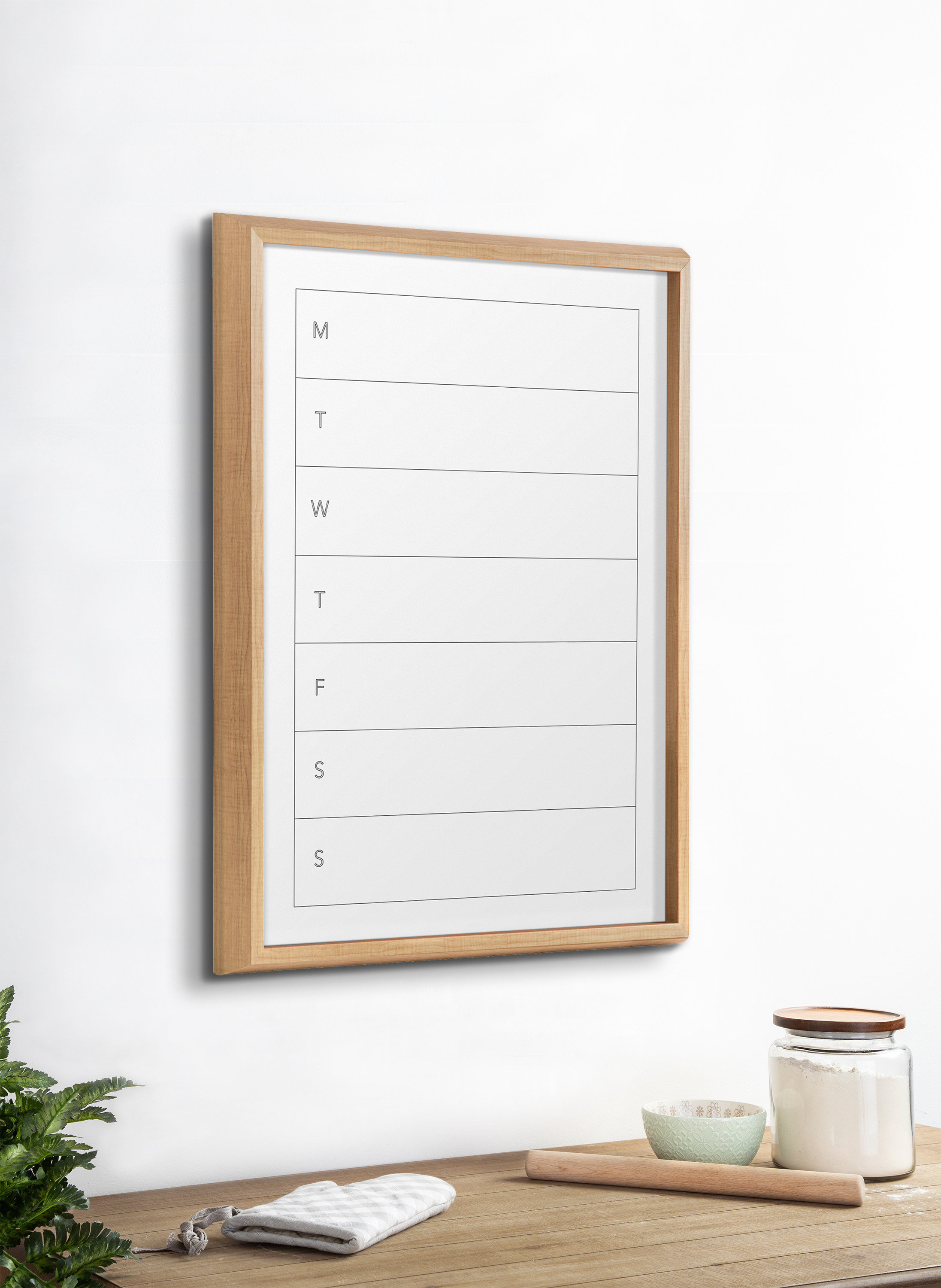 Gracie Oaks Weekly Menu Framed On Glass by The Creative Bunch Studio ...