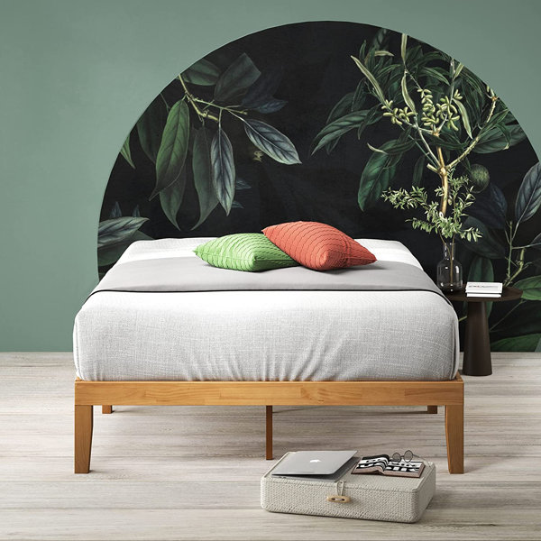 Ivy Bronx Wood Platform Bed Frame,Solid Wood Foundation,Wood Slat ...