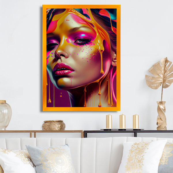 DesignArt Liquid Ink Sensual Woman Portrait II - Graphic Art on Canvas ...