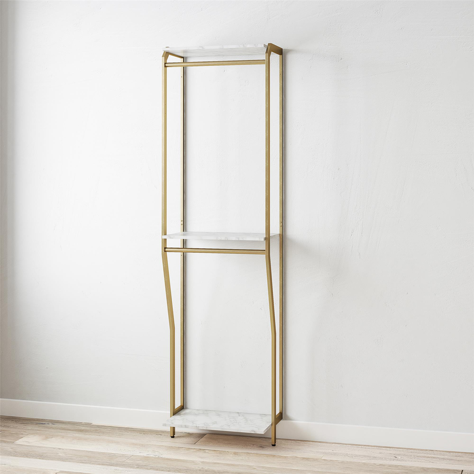 CosmoLiving by Cosmopolitan Gwenyth Closet Starter Kit with Hanging ...