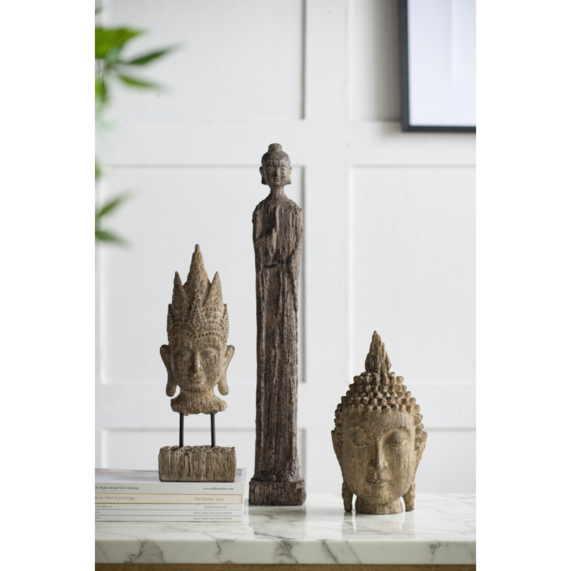 World Menagerie Vax Buddha Head Bust & Reviews | Wayfair